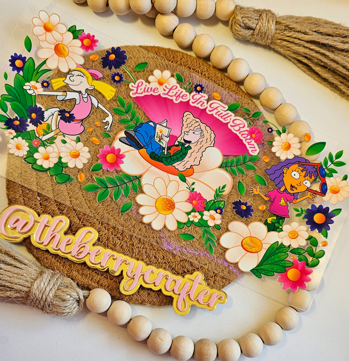 #722 Live life in full bloom UVDTF Wrap – Theberrycrafter
